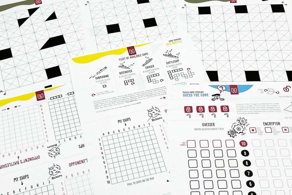 Puzzle games to solve, logic games and generators | 8 Doodles